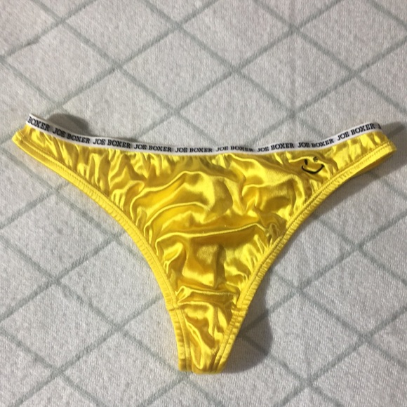 Joe Boxer | Intimates & Sleepwear | 9s Joe Boxer Yellow Satin Thong ...